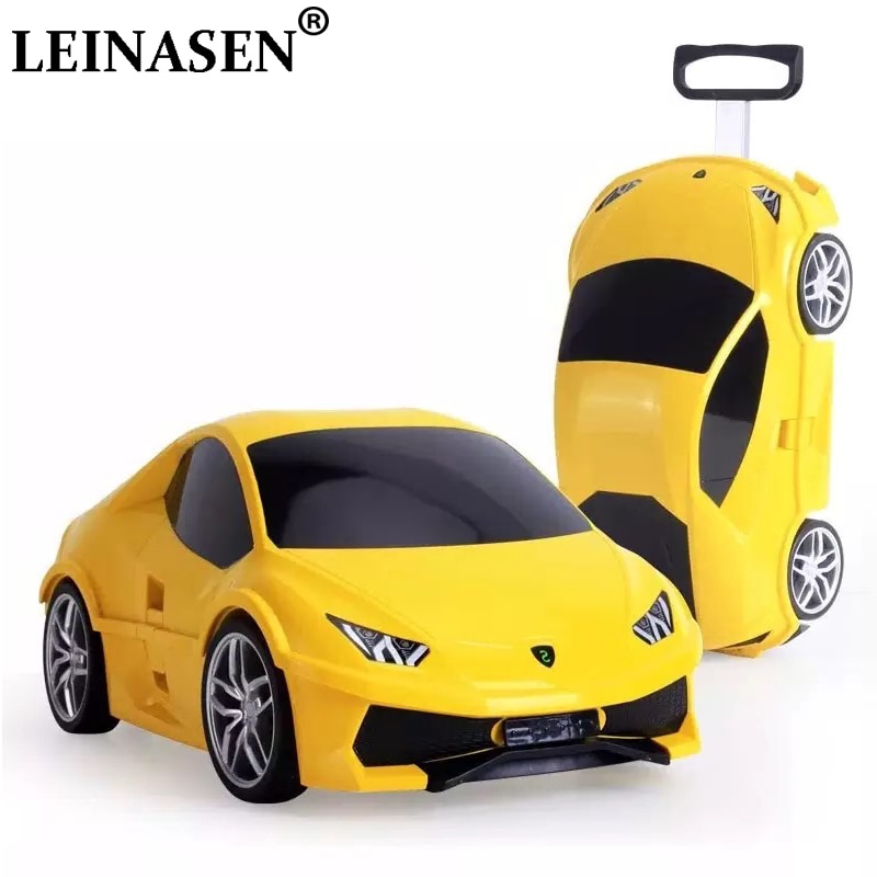 Kids Suitcase Car Travel Luggage on wheels Children Travel Trolley ...