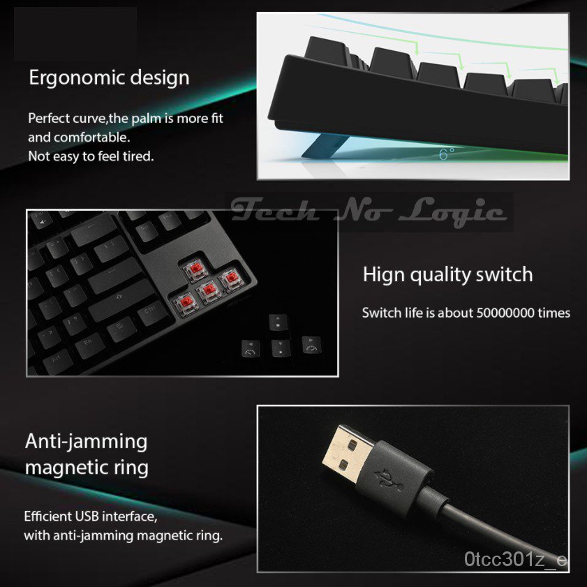 3yxX [KL Ready Stock] Royal Kludge RK987 Real Mechanical Keyboard ...