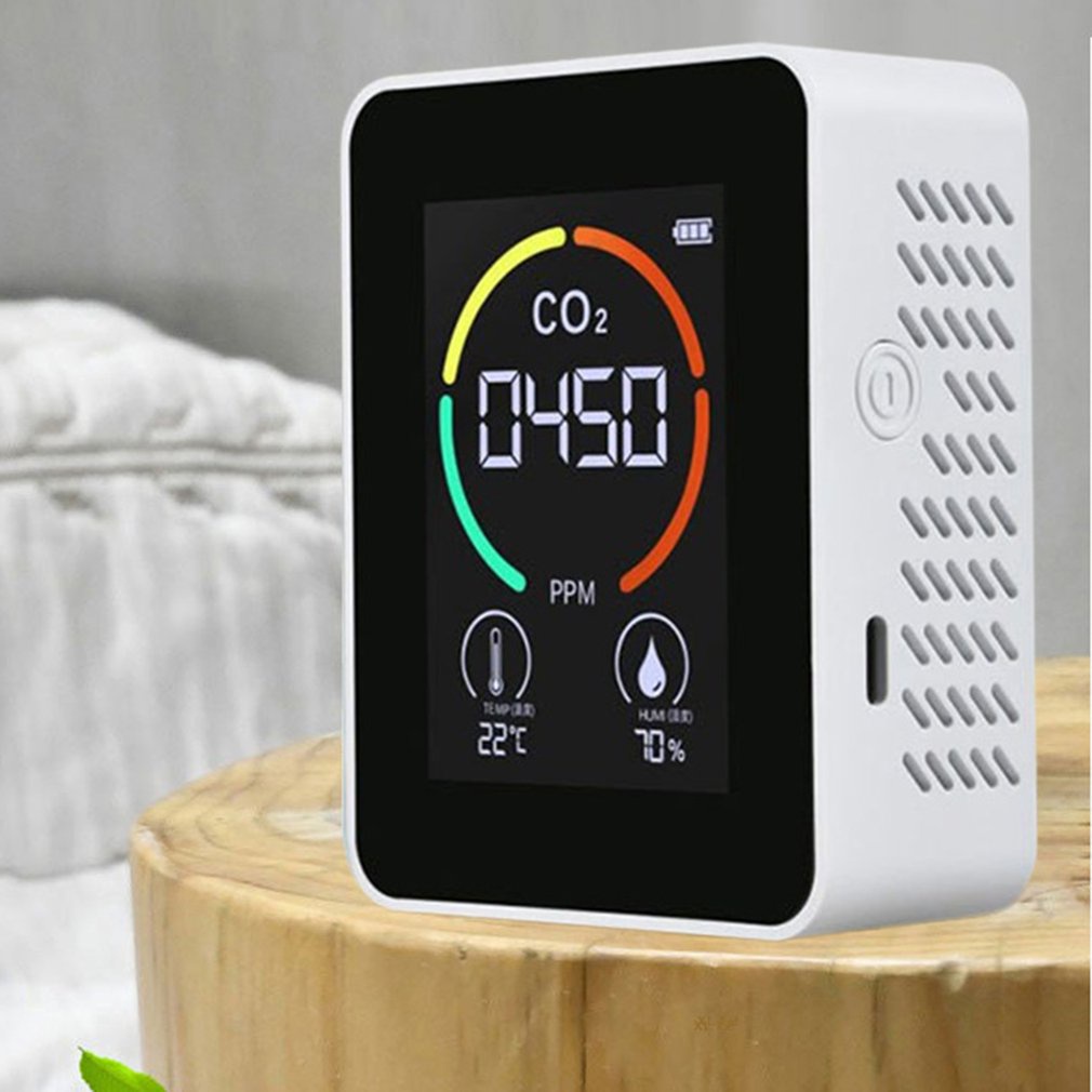 CO2 Detector Portable Gas Concentration Detection Air Temperature ...