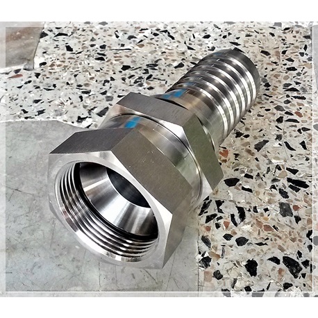 หัวสายไฮดรอลิค GJS-2424 สแตนเลส 304 ขนาด 1.1/2 นิ้ว Fitting JIC Female ...