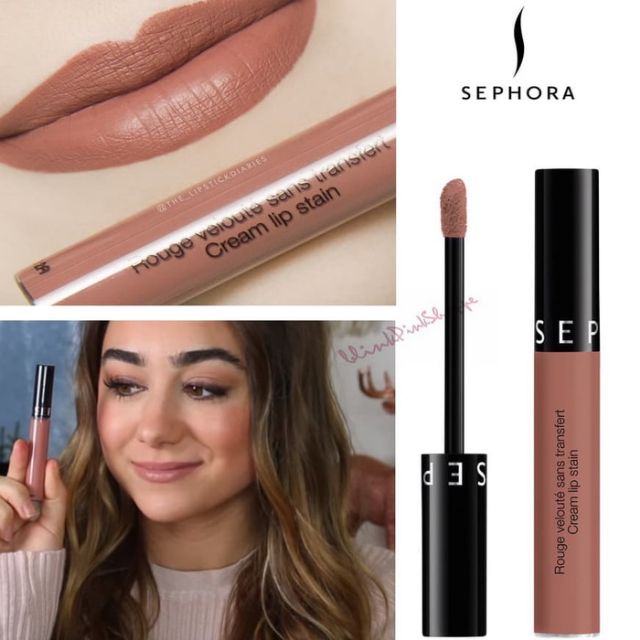 พร้อมส่ง ลิปขนาดทดลอง SEPHORA CREAM LIP SATIN เบอร์ 40 PINK TEA ...