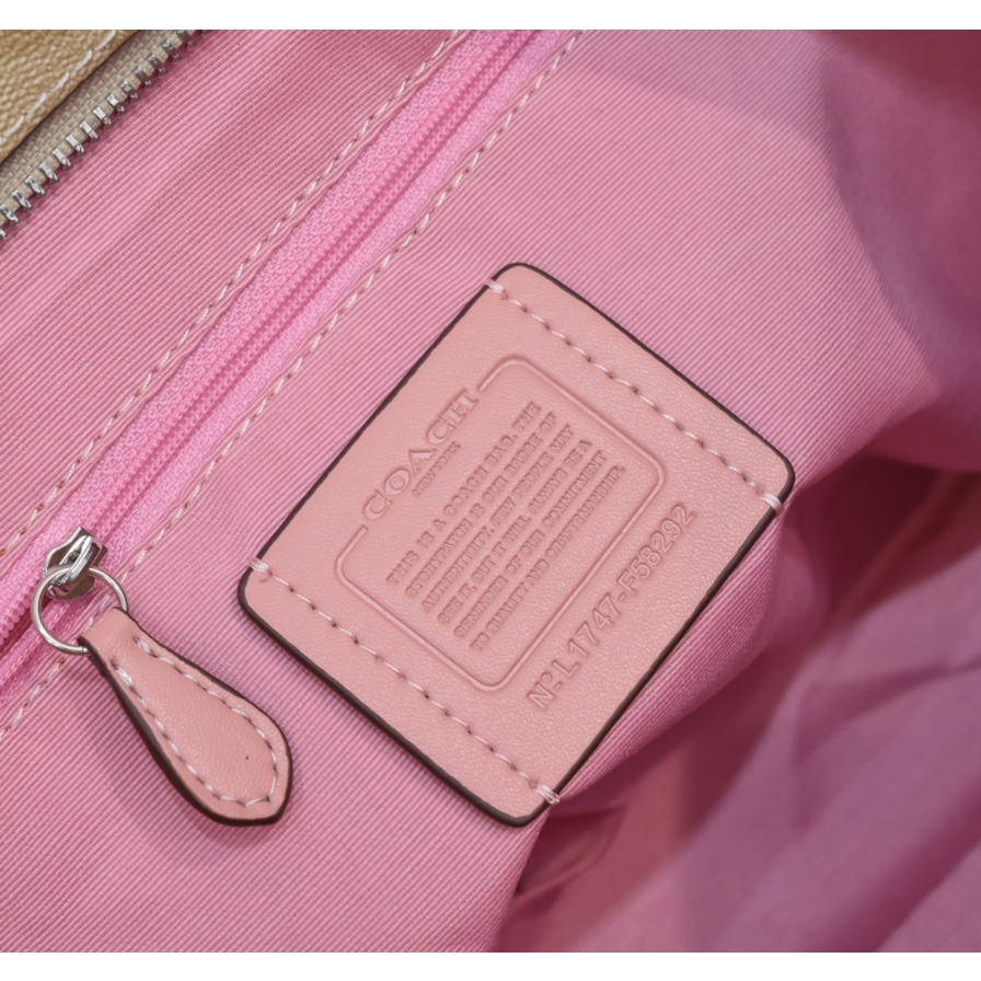COACH Tote VINTAGE PINK 16" F58292 CITY ZIP TOTE IN SIGNATURE COATED ...