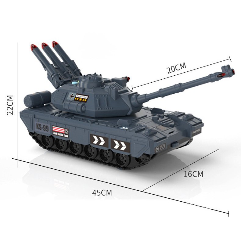 Tank Model Kids Boys Storage Toy Car Vehicles Luminescent Tank ...