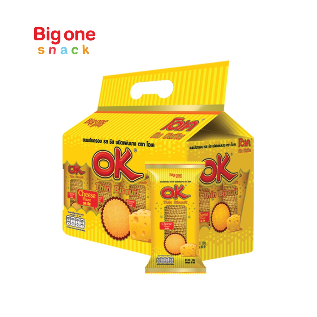 โอเคทิน บิสกิต Ok Thin Biscuit 30 กรัม x 12 ซอง - bigonesnack - ThaiPick