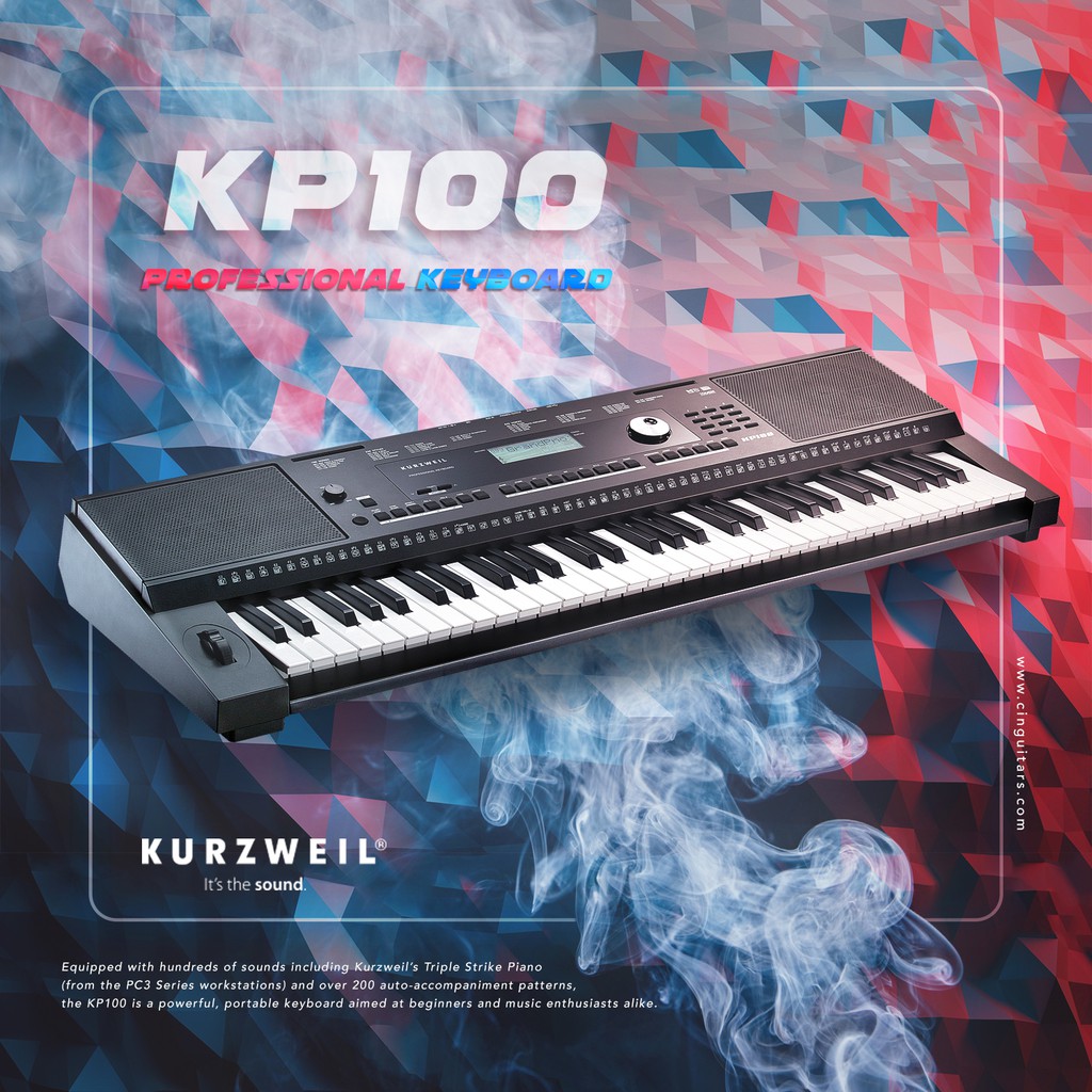 Kurzweil KP100 Professional Keyboard I เปียโนไฟฟ้า 61 Keys (รับประกัน 1 ...