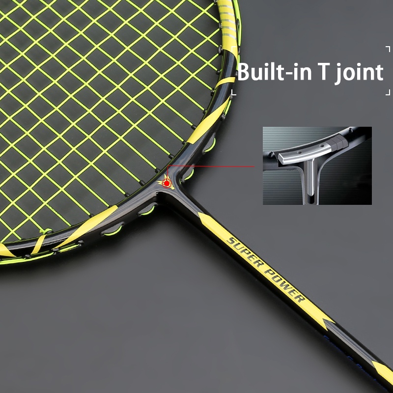 ไม้แบดมินตันrofessional Carbon 8U Badminton Rackets Ultra Light Strung ...