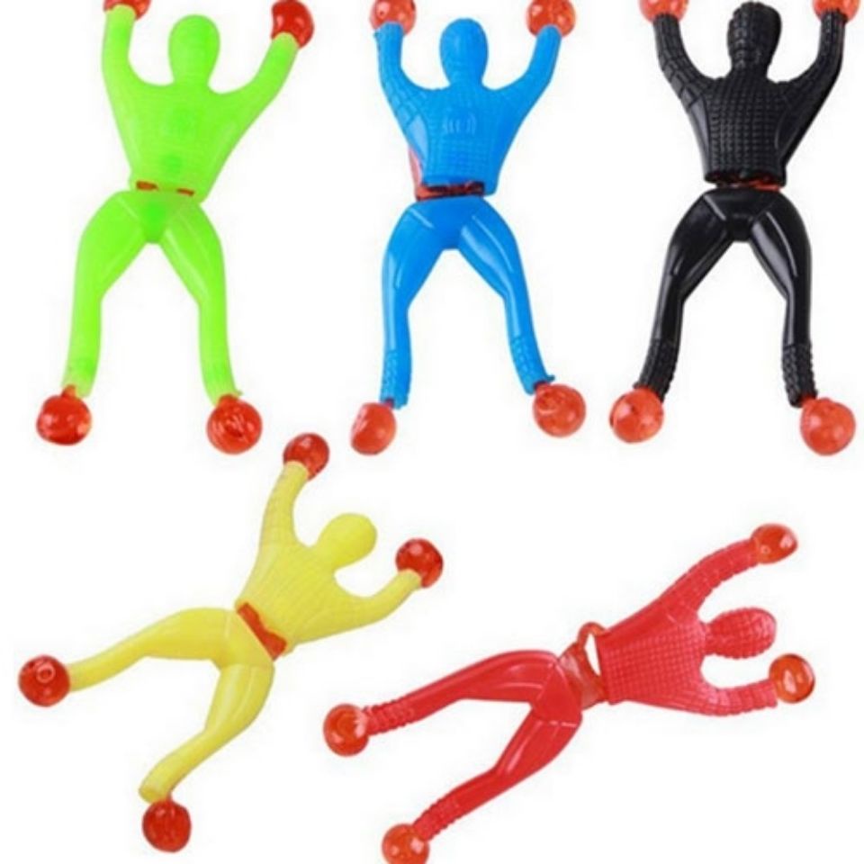 ของเล่นเด็กปีนกำแพง Spiderman Sticky Spiderman Creative Tricky Toy ...