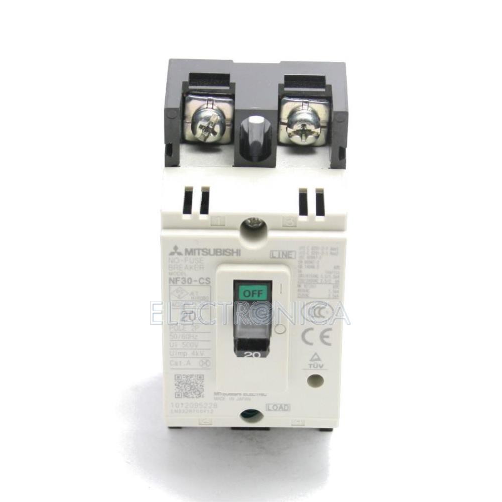 เบรคเกอร์ มิตซู NF30CS 2P 20A รุ่น MITSUBISHI DMIT-NF30-CS-2P20A ...