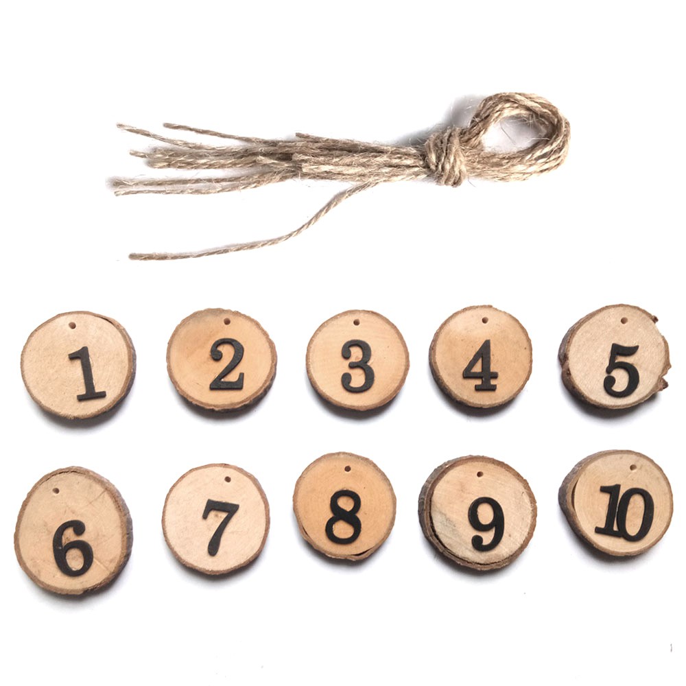 Seat Board Wooden Banquet Beautiful Table Number Card 10pcs Wood Place ...