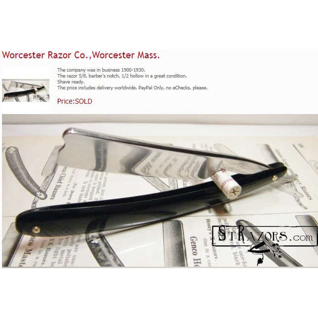 TH/ENG????【WORCESTER】ลาย งาช้าง มีดโกนหนวด พับ อุปกรณ์ ตกแต่ง ตัดผม ...