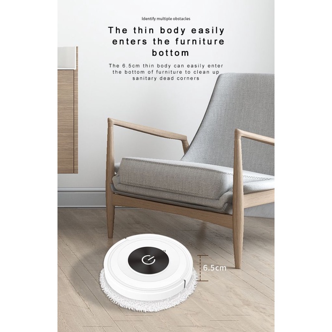 Smart Mopping Robot Rechargeable Dry and Wet Floor Mopping Cleaner ...