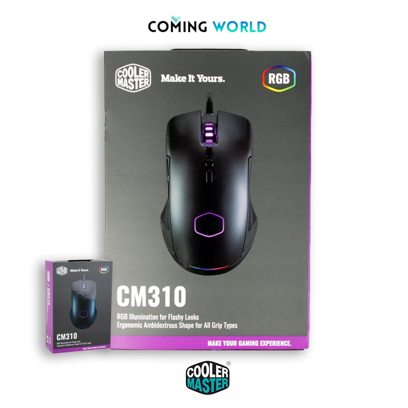 MOUSE (เม้าส์) Coolermaster CM310 RGB Gaming - comingworld - ThaiPick