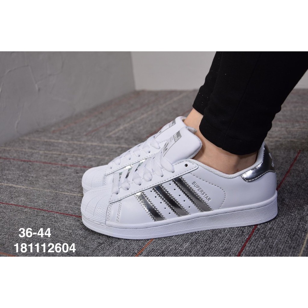 Adidas SUPERSTAR Adidas Clover Shell Head สีเงินสีขาว - alexliu.th ...