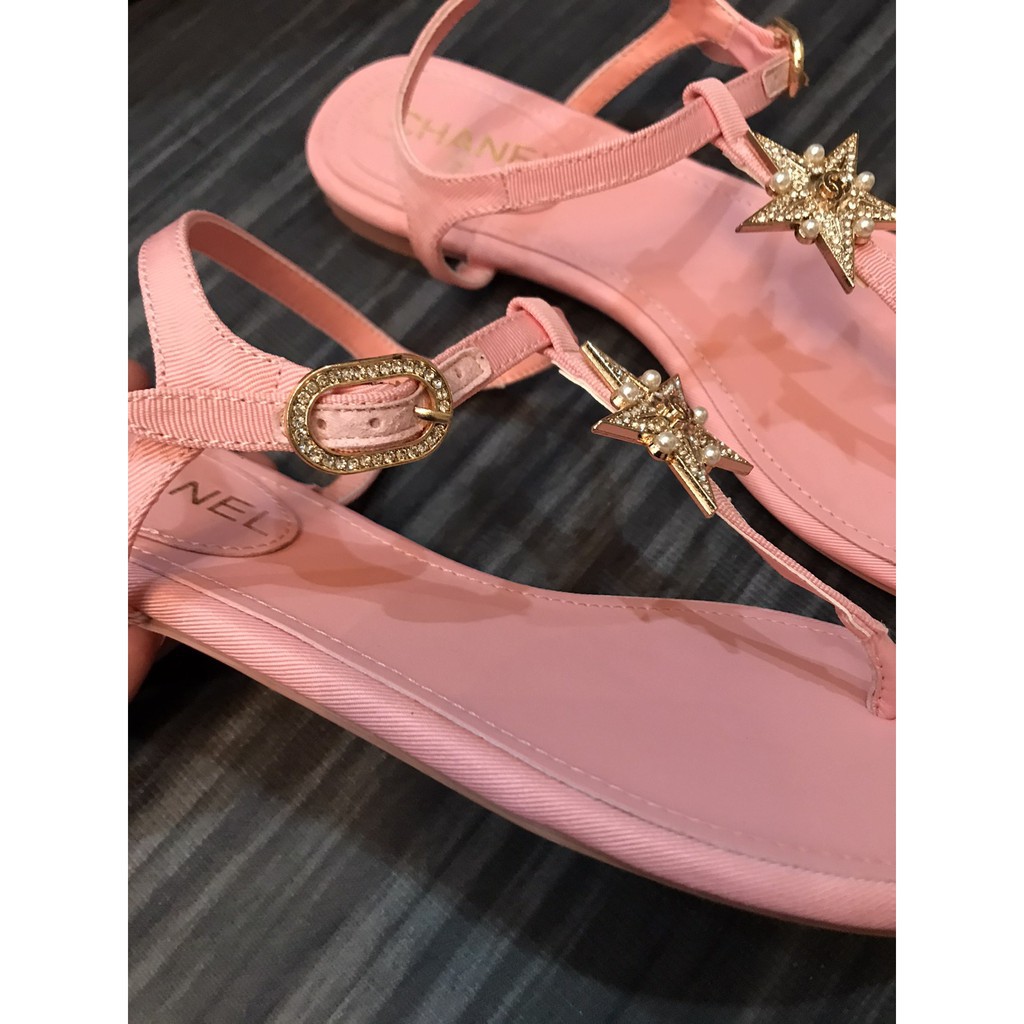 ♨ CHANEL summer seris pearl double C slipper Casual sandal flip ...