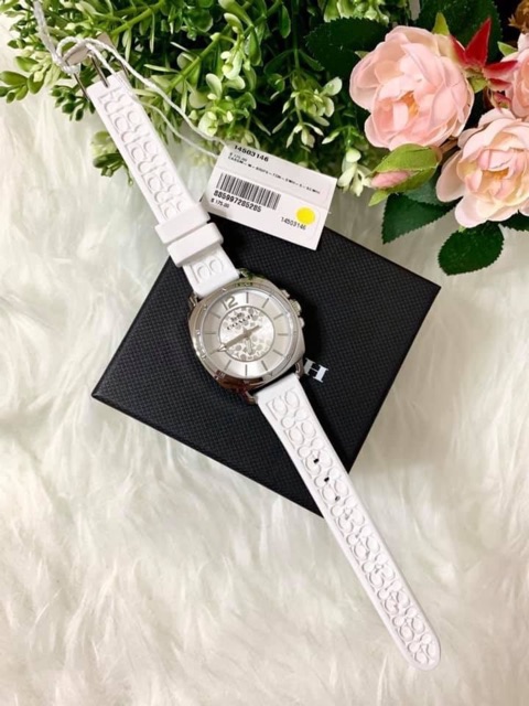 นาฬิกา Coach Boyfriend Women Watch Stainless Steel Silver Ion Plated ...