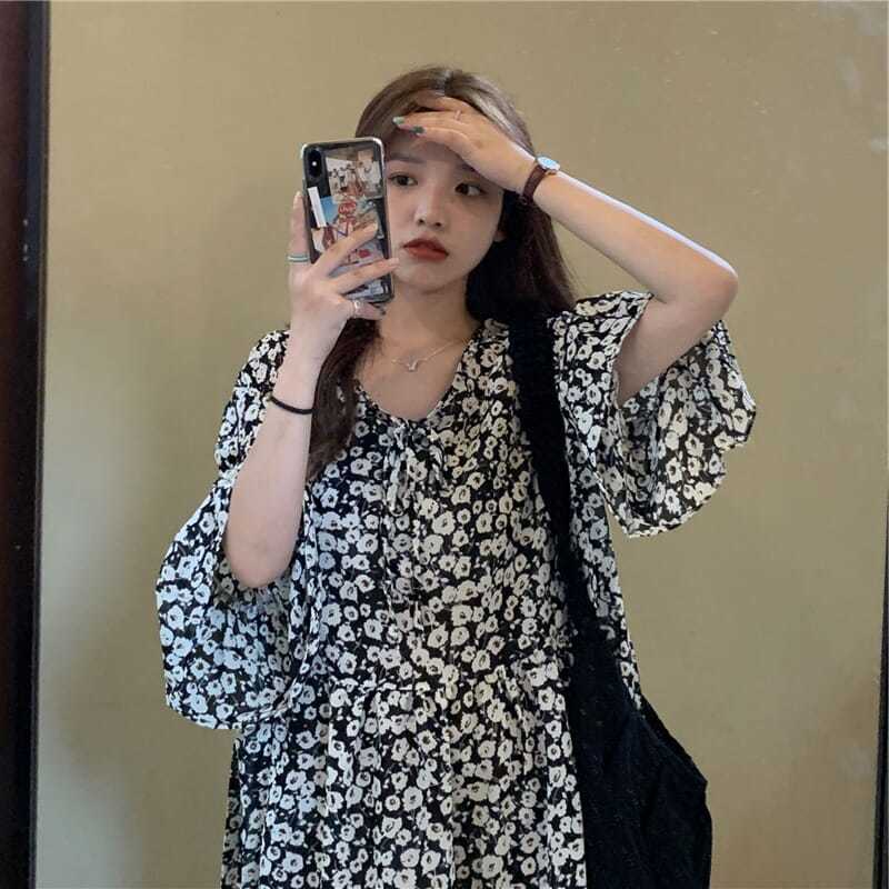 Extra Large Size 40-150kg M-4XL Womens Summer Korean Version Fat mm Loose Slimmer Look Cover ...