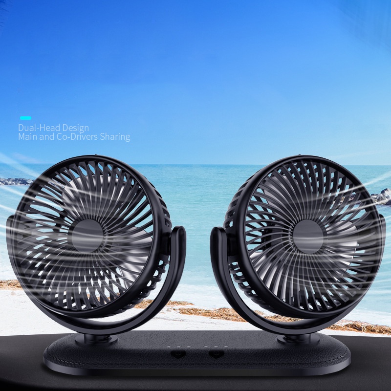 1224V Portable Mini Car Fan 360 Degree All-Round Adjustable Auto Air ...