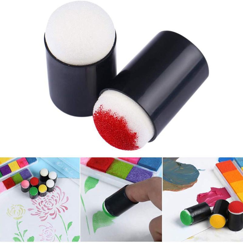 40 Pack of Finger Sponge Daubers with Storage Case for Painting Art Ink ...