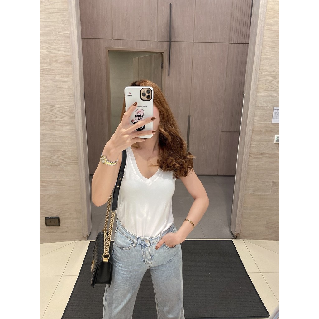 เสื้อกล้าม สีขาว งานป้าย TOPSHOP | Shopee Thailand