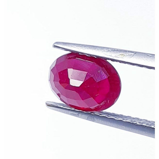 1.87 ct ทับทิม แท้ ธรรมชาติ Natural Ruby Oval Cut Africa Loose Gemstone For Fine Jewelry ...