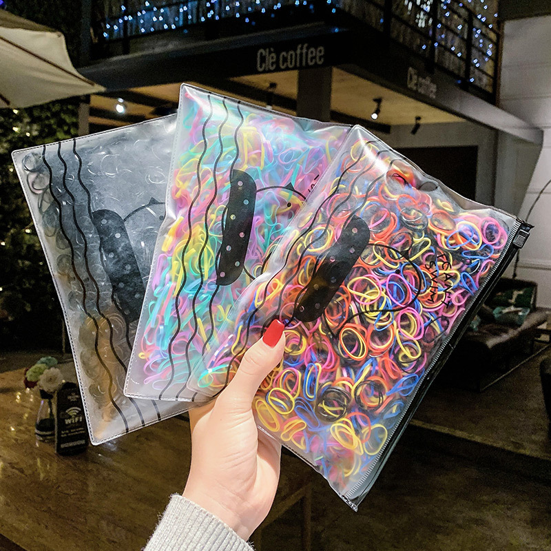 MINIYA ยางรัดผม ขนาดหนา บรรจุในซองซิป 500 เส้น - miniya.th - ThaiPick