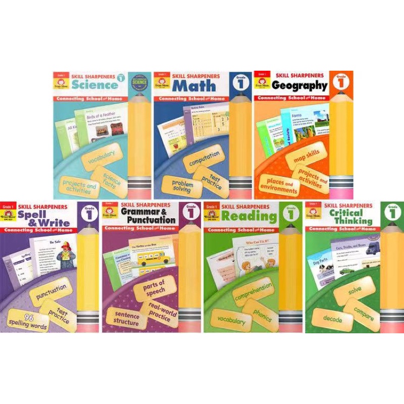 In Stock Skill Sharpeners Pre K G1 G2 G3 workbooks Evan-Moor Skill ...