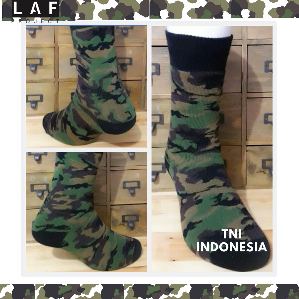 Hitam ถุงเท้า TNI สีดําธรรมดาพรีเมี่ยมหนาลาย PDL AD กองทัพผู้ชายผู้หญิง - laf.project.th - ThaiPick