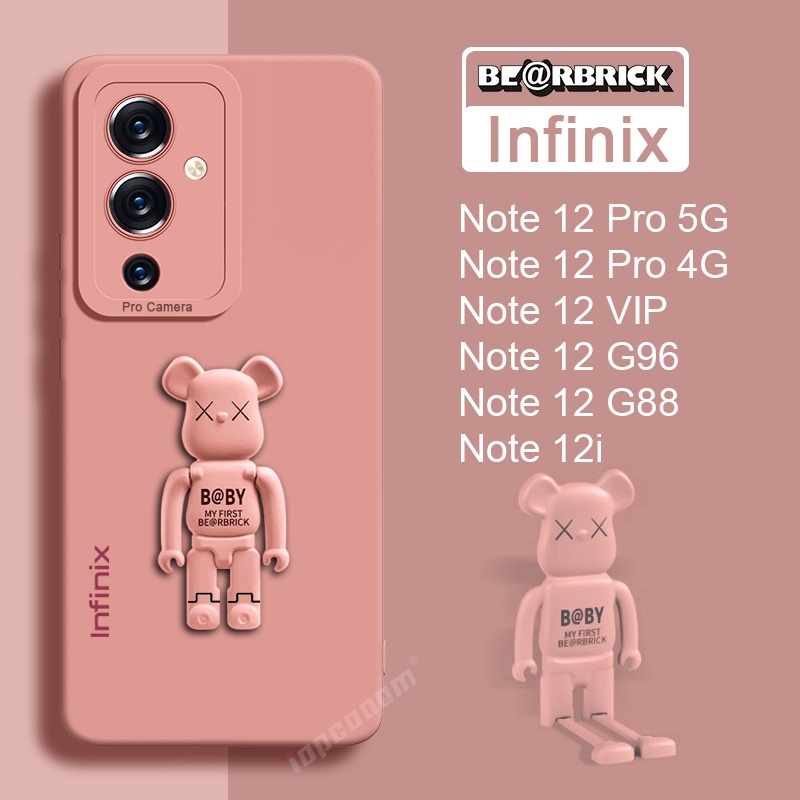 เคสโทรศัพท์มือถือ ซิลิโคน ลายหมีน่ารัก พร้อมขาตั้ง สําหรับ Infinix Note 12 Pro VIP Note 12i G96 ...