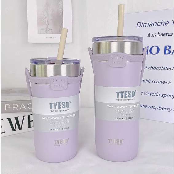 TYESO ร้อน/เย็น แก้วน้ำเก็บความเย็น TYESO แท้ ขนาด 710 ML เเก้วน้ำ TYESO 24 Oz เก็บความร้อน เย็น ...