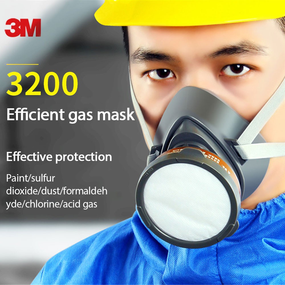 3M 3200 face Masks Half Mask Respirator Organic Face Protection Dust ...