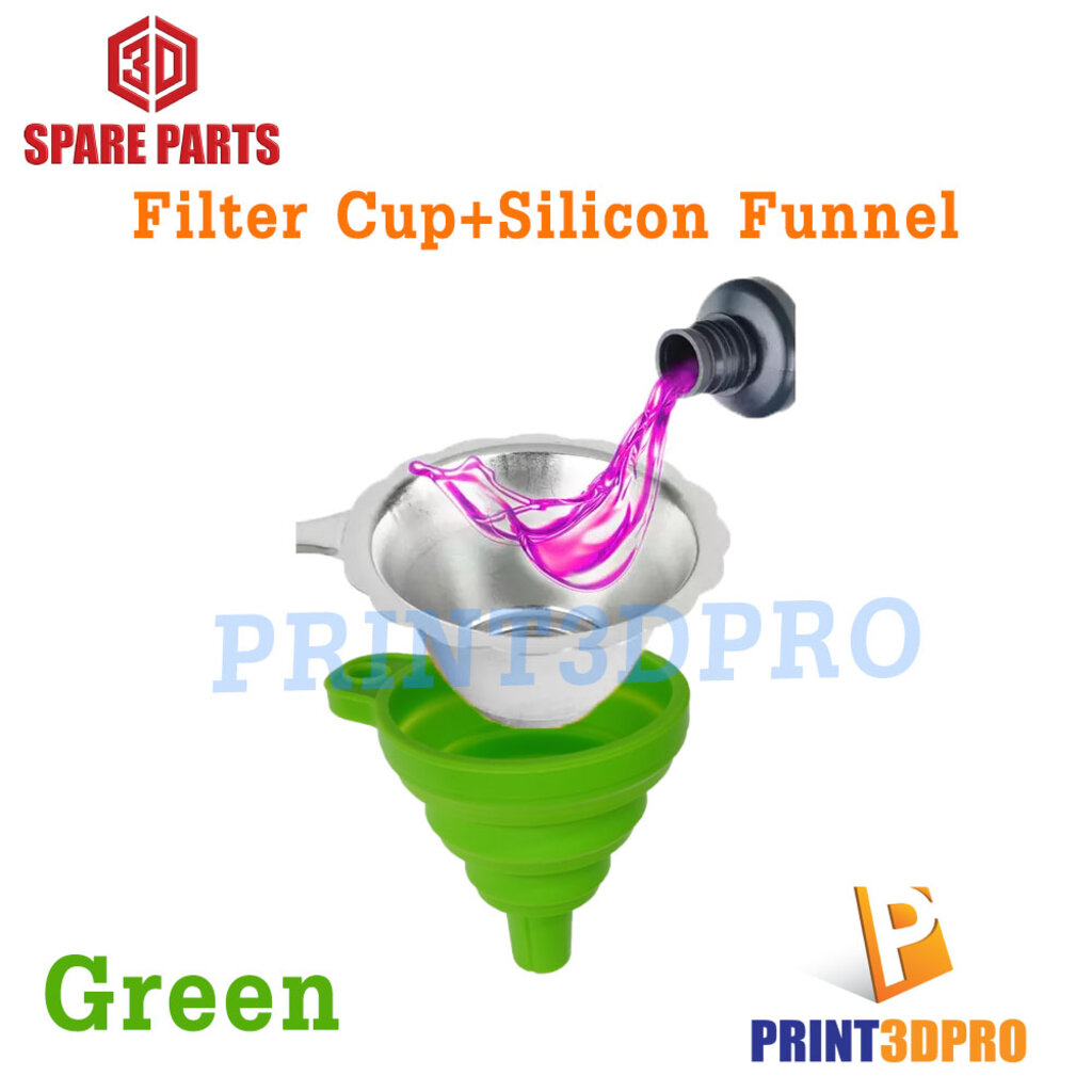 Resin Filter Silicon Funnel Green For 3D Printer resin Accessories ...