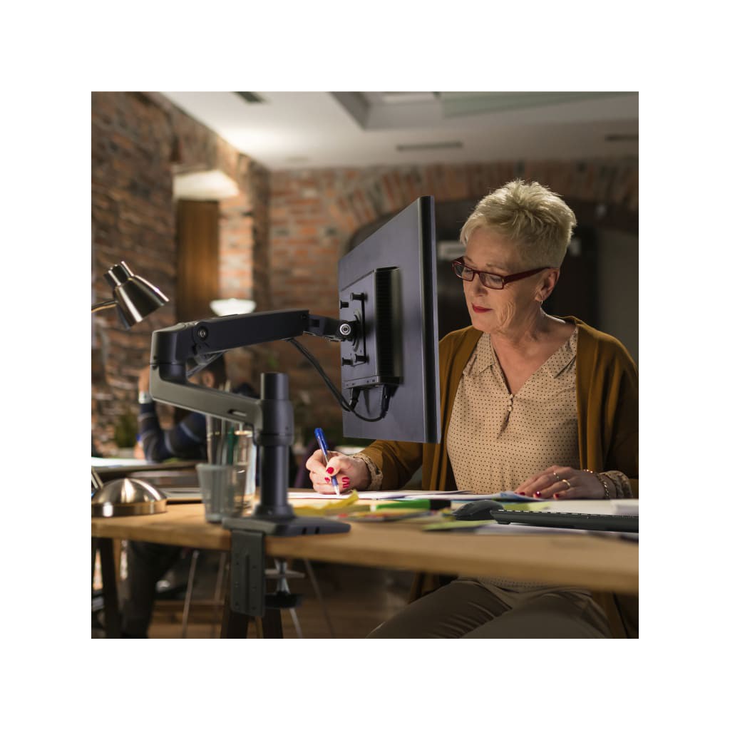 Ergotron LX Desk Mount LCD Monitor Arm Matte Black White Polished ...