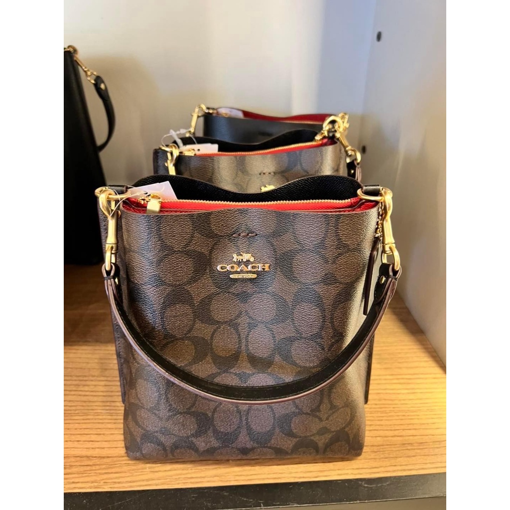 พร้อมส่ง แท้ New Coach New Bucket เล็ก รุ่นใหม่ Mollie Bucket Bag 22 In ...
