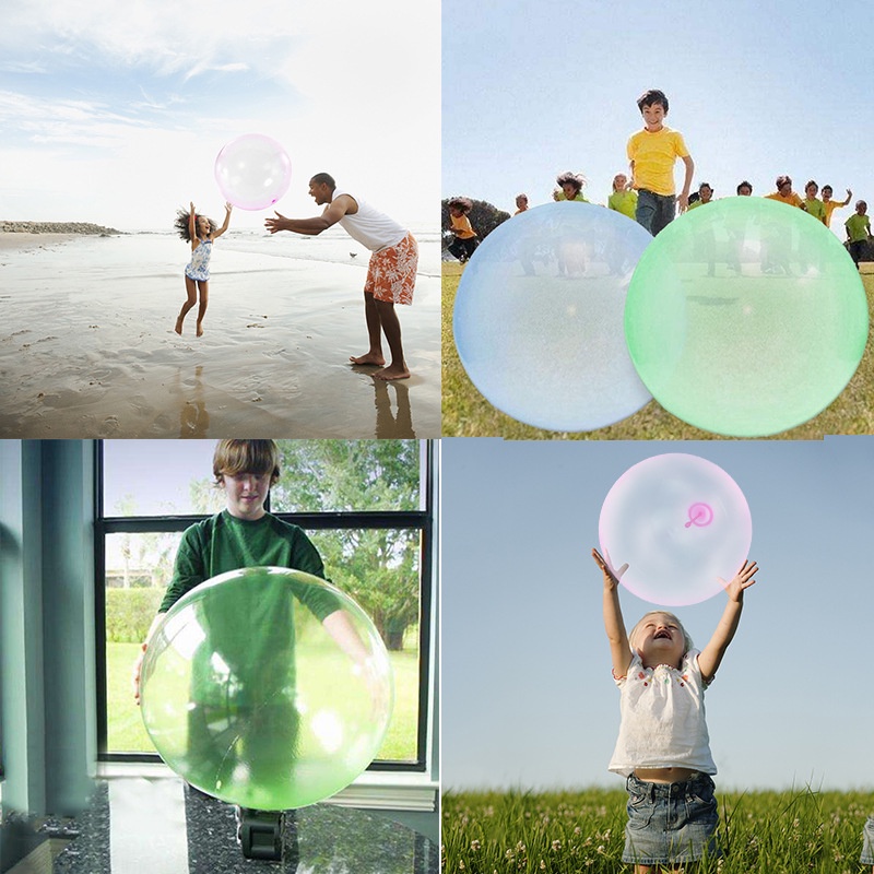 Bubble Ball 80cm ลูกบอลเป่าลม น้ําหนักเบา แบบพกพา ใช้ซ้ําได้ ใช้ง่าย ...