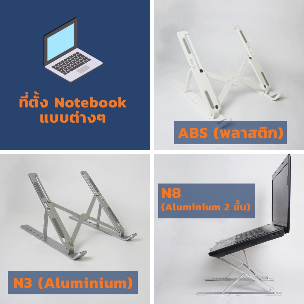 Notebook stand N3 พร้อมส่ง ที่ตั้งโน๊ตบุ๊คอลูมิเนียม - borrisut ...