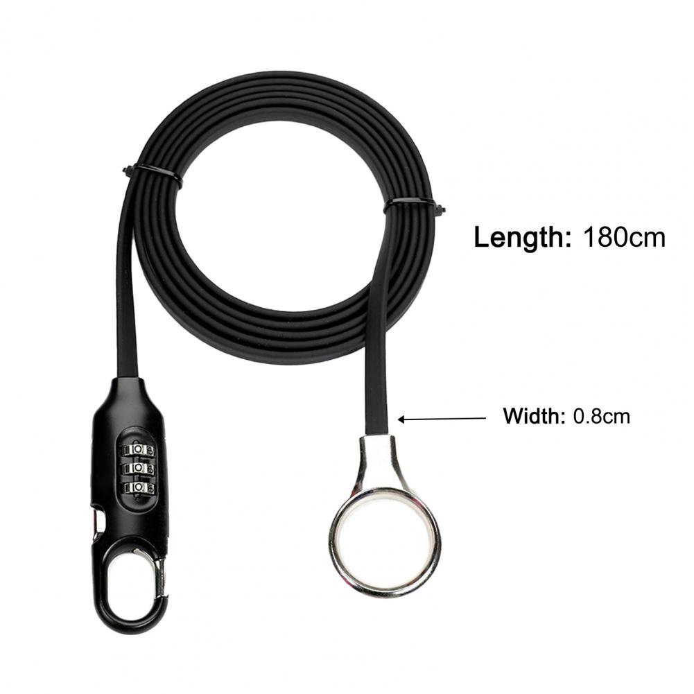 Bike Cable Lock Anti-Scratch Excellent Ductility Extra Long Bicycle ...