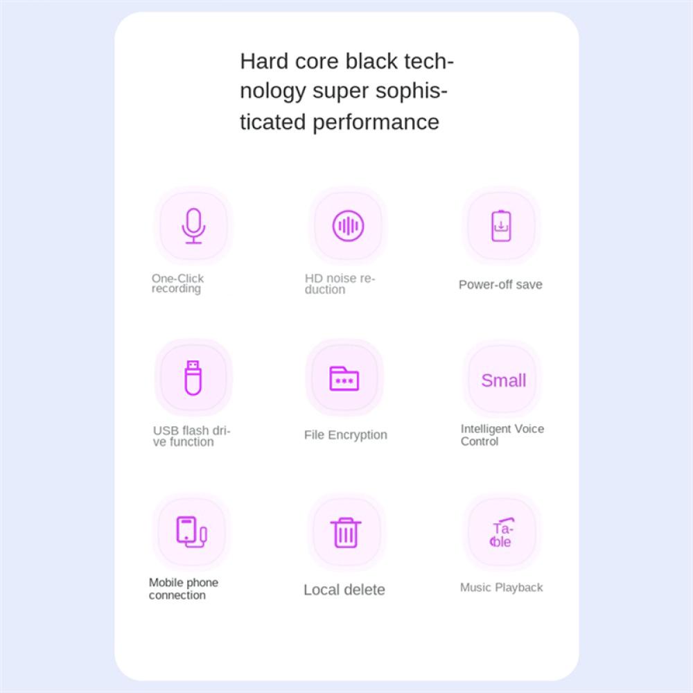 Hotwind เครื่องบันทึกเสียงดิจิทัล Q66 บันทึกเสียงเข้ารหัส AI ลดเสียงรบ ...