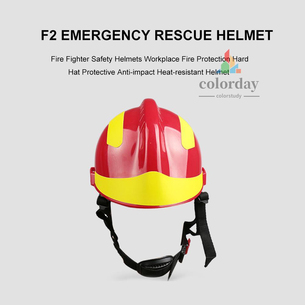 CξS＊F2 Emergency Rescue Helmet Fire Fighter Safety Helmets Workplace Fire Protection Hard Hat ...