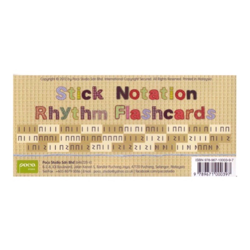 Poco Studio : Stick Notation Rhythm flashcards | Shopee Thailand