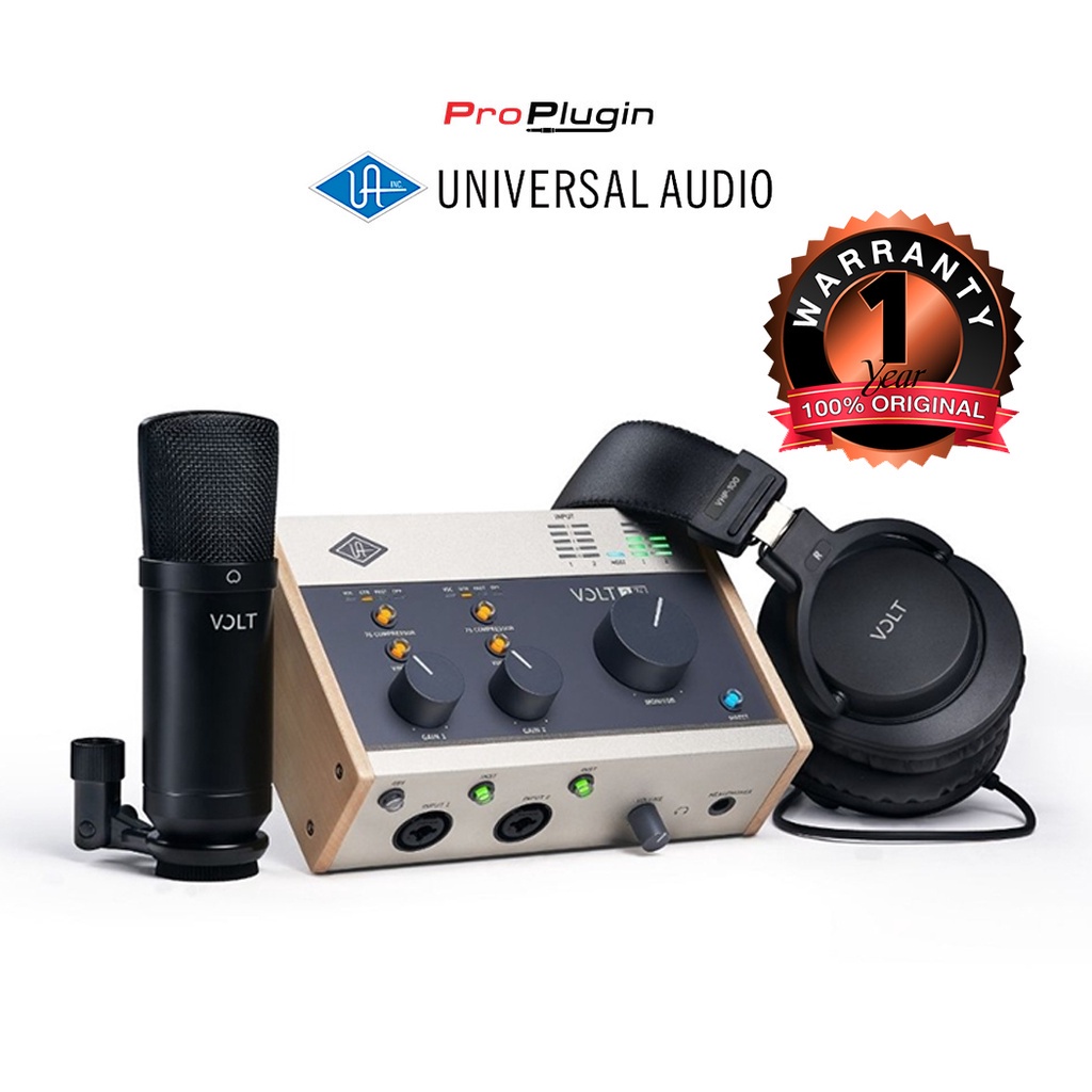 Universal Audio VOLT 276 Studio Pack ชุดบันทึกเสียง รุ่นใหม่ audio interface ไมค์โครโฟน หูฟัง ...