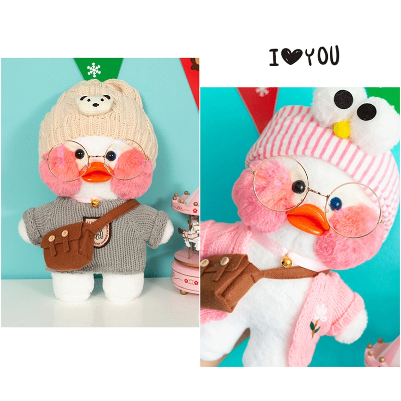 1PC 30cm Lucky Duck Plush Stuffed Toy Cute Pillows Blushing Duck ...