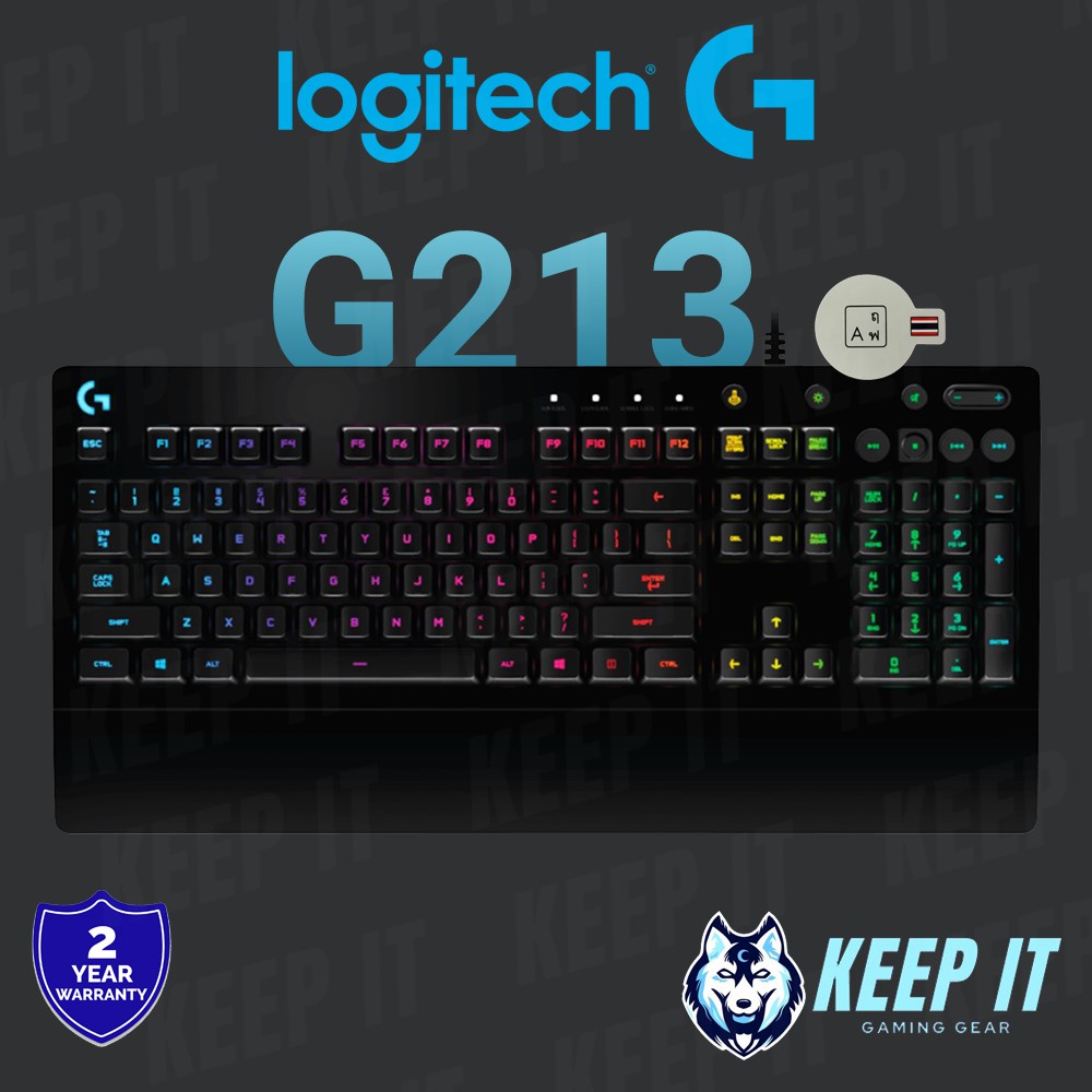 Logitech G213 Gaming Keyboard RGB THEN คีย์บอร์ดเกมมิ่ง - รับประกัน ...