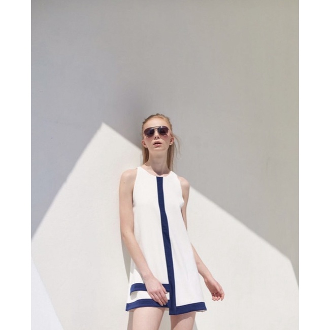 2 Tone Mini dress แบรนด์ Parrot To Go(used) - soonyoungi - ThaiPick
