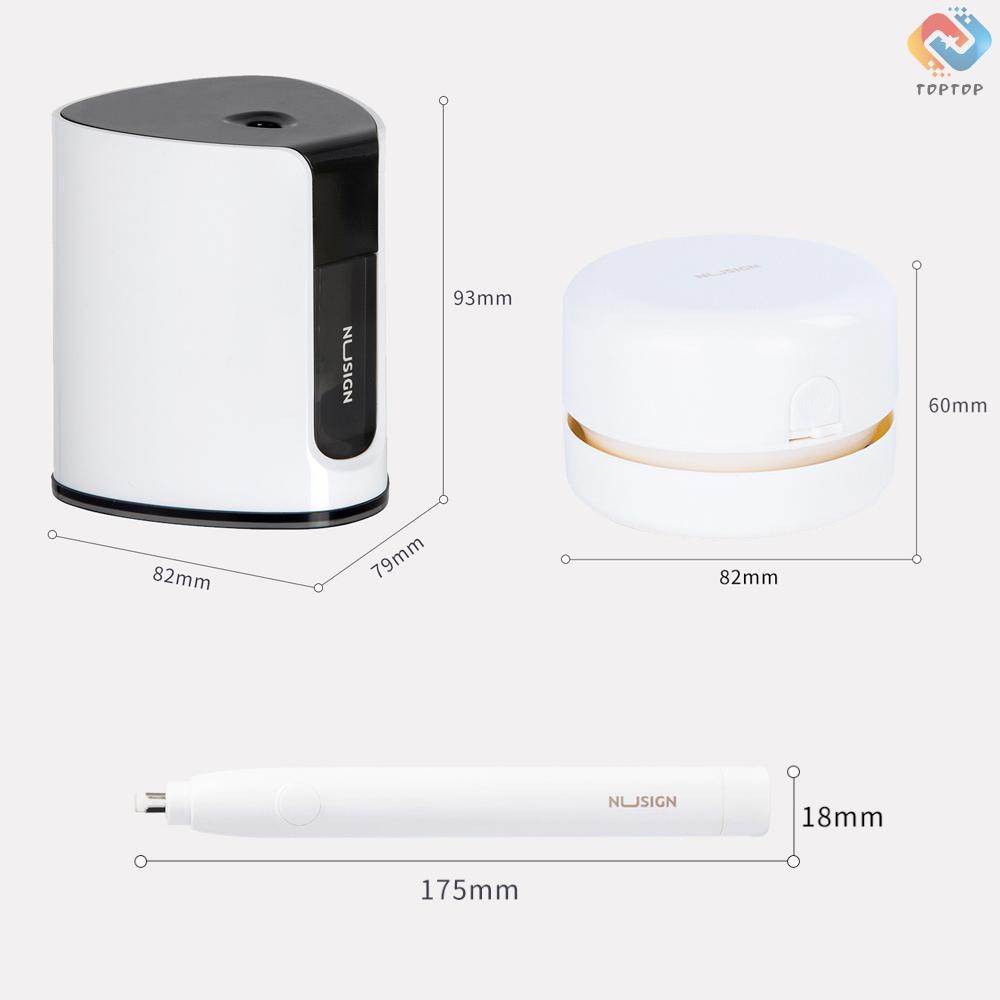 Xiaomi Nusign Electric Stationery Set 3 In 1 Desktop Cleaner Electric ...