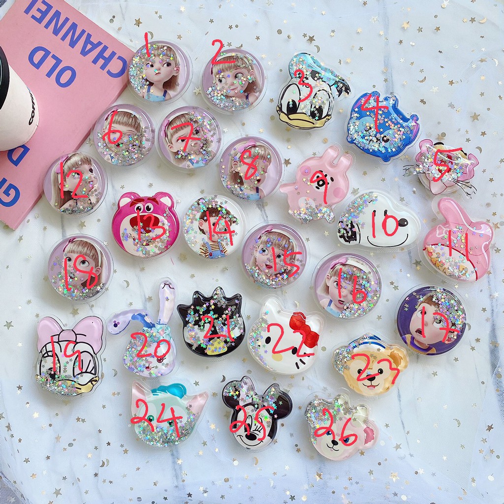 Griptok Glitter Liquid 26 popsocket การ์ตูนติดหลังมือถือ ที่ติดโทรศัพท์ ที่ติดหลังมือถือ ตัวติด ...