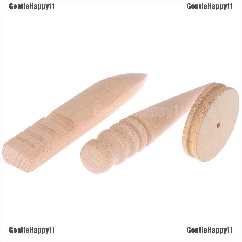 GENTLE Handmade Burnishing Rod Craft Edges Slicker Round Wood Diy ...