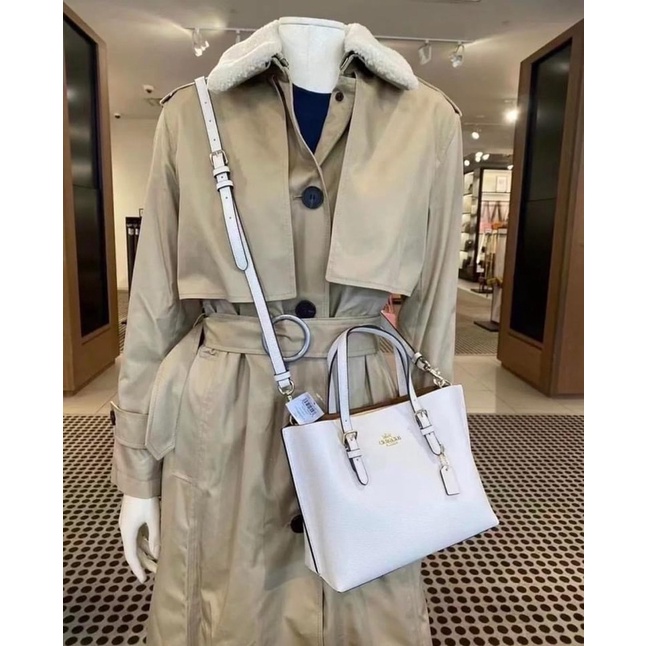 พร้อมส่ง แท้ New Coach MOLLIE TOTE 25 (COACH C4084) IMCHALK LIGHT ...