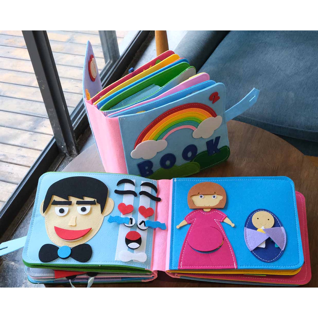 NewBaby Felt Quiet Books Montessori Toys Sensory Activity Busy Book ...