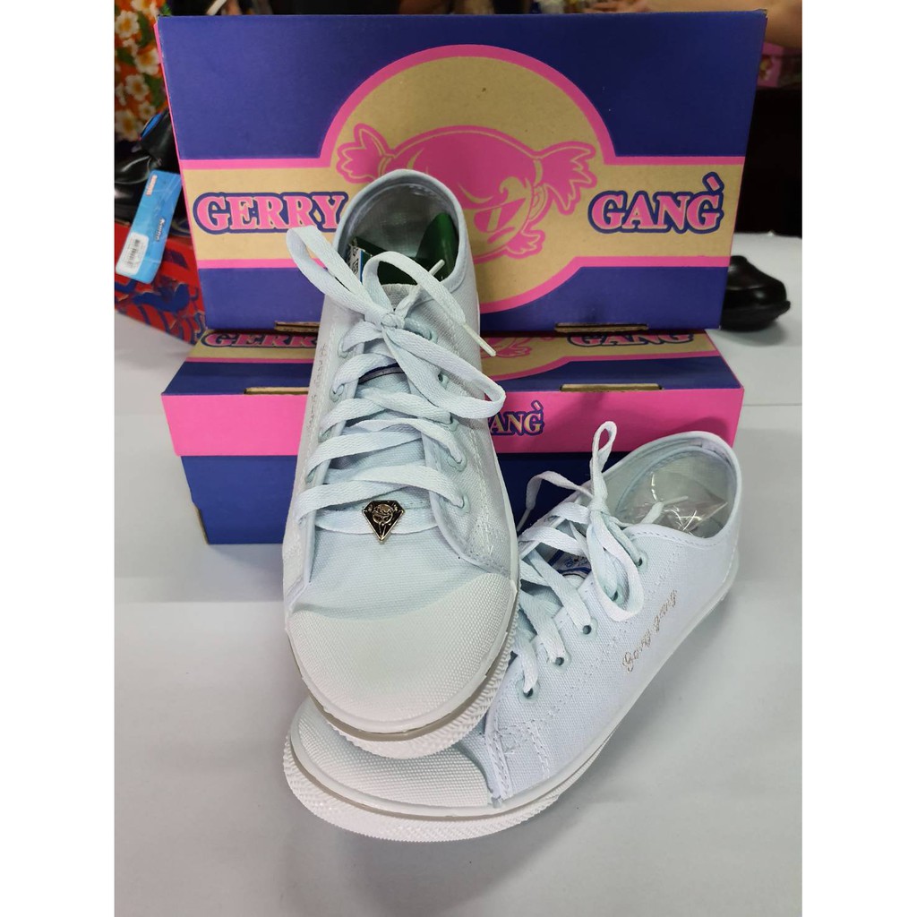 Gerry gang รองเท้าผ้าใบขาว Gerry gang F499 รุ่นใหม่ร็อกเก็ตรูปเพชร 2020 ...