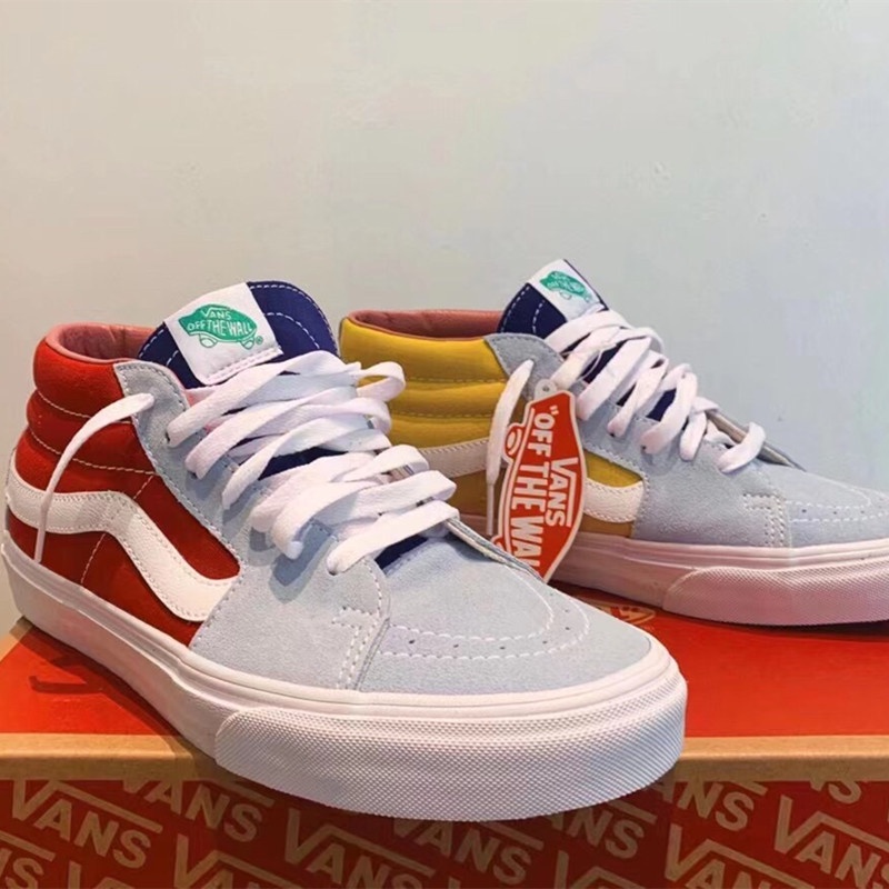 Vans High Top Mid Yellow Red Blue Mandarin Duck Fashion Casual Cool ...